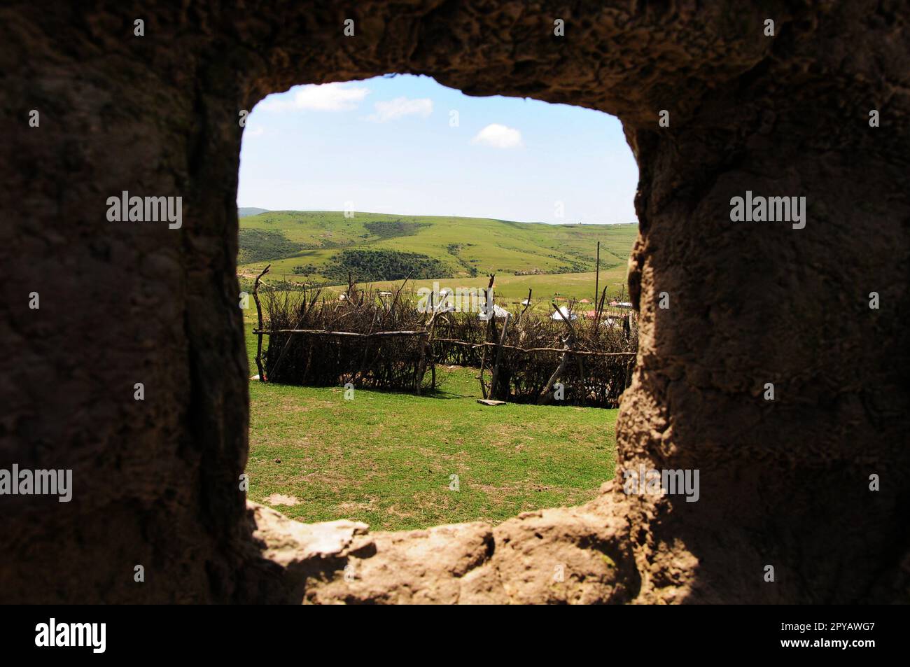 The countryside where Nelson Mandela grew up in Mvezo in the Eastern ...