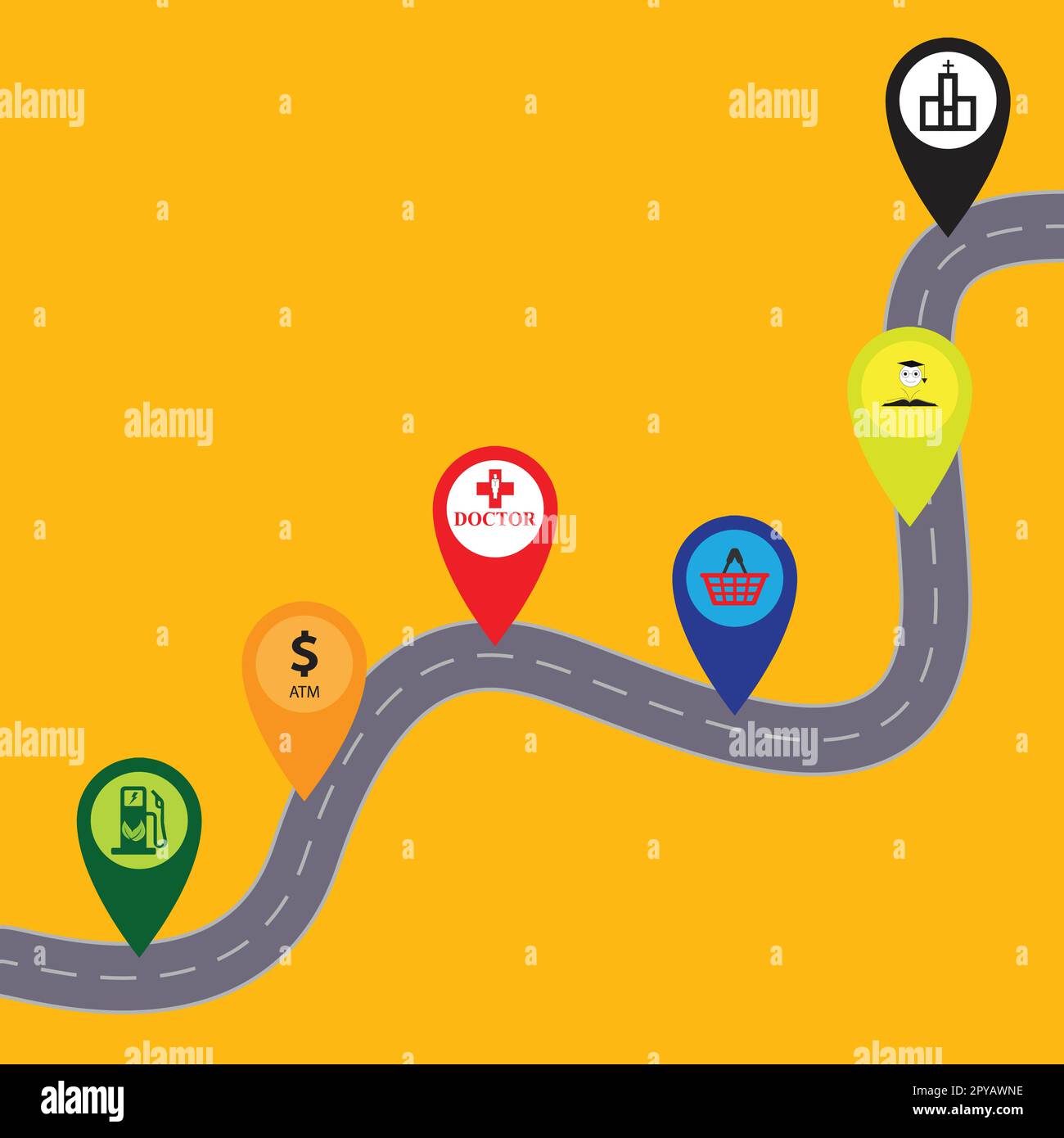 Map dollar sign pin hi-res stock photography and images - Alamy