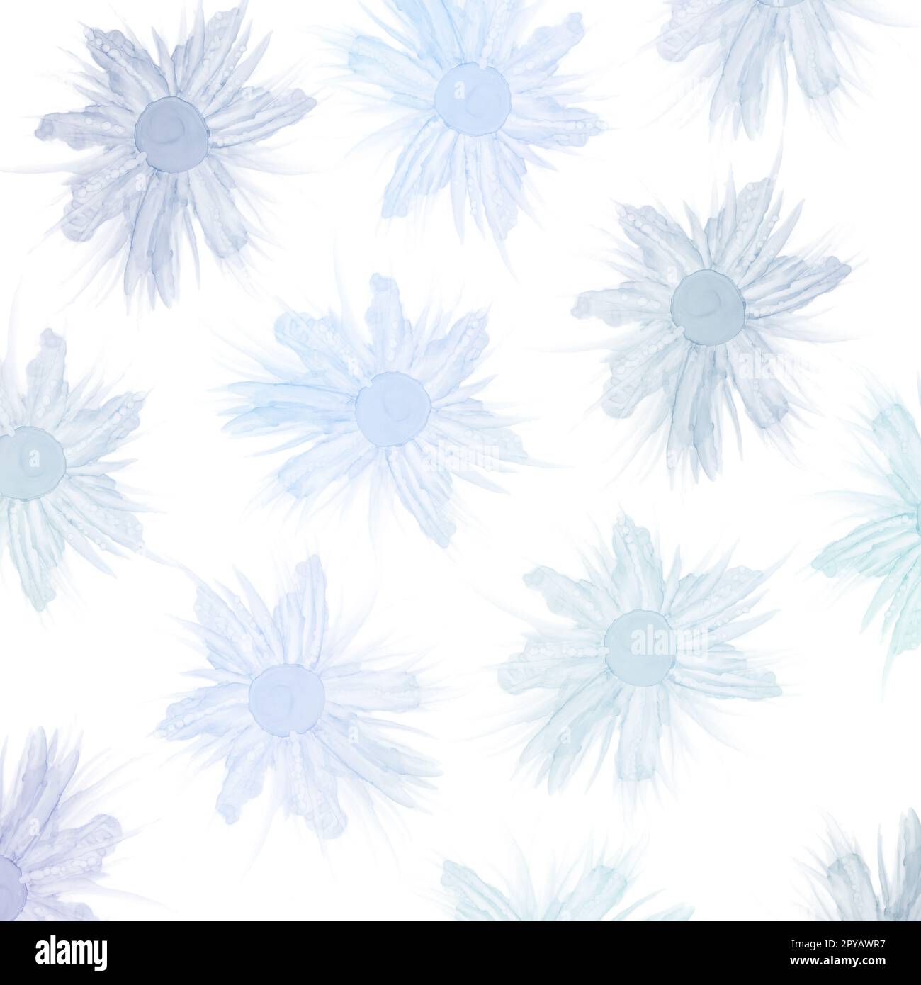 Alcohol ink art background. Blue gradient floral pattern. Natural and ...