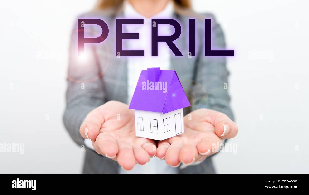 Text showing inspiration Peril. Business idea indicates something ...