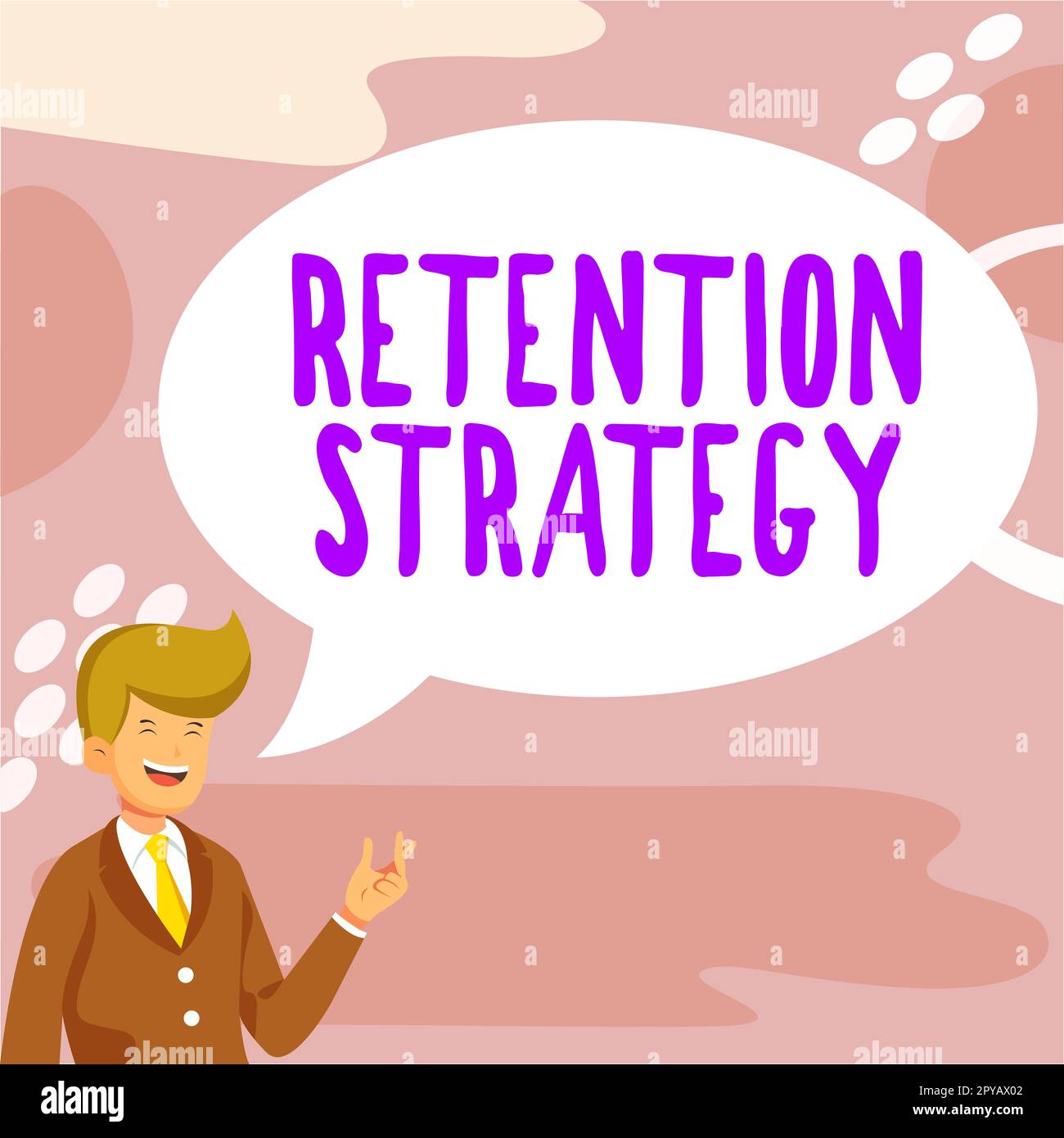 Text showing inspiration Retention Strategy. Business overview ...