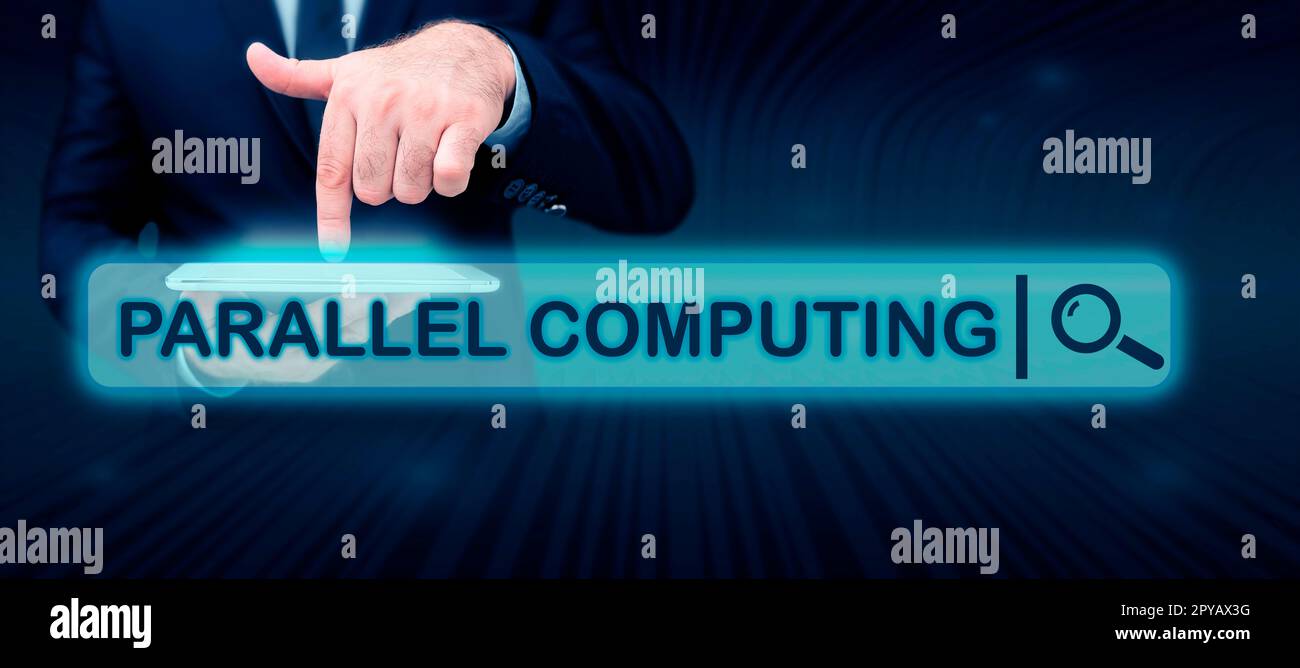 Inspiration Showing Sign Parallel Computing Business Concept Simultaneous Calculation By Means
