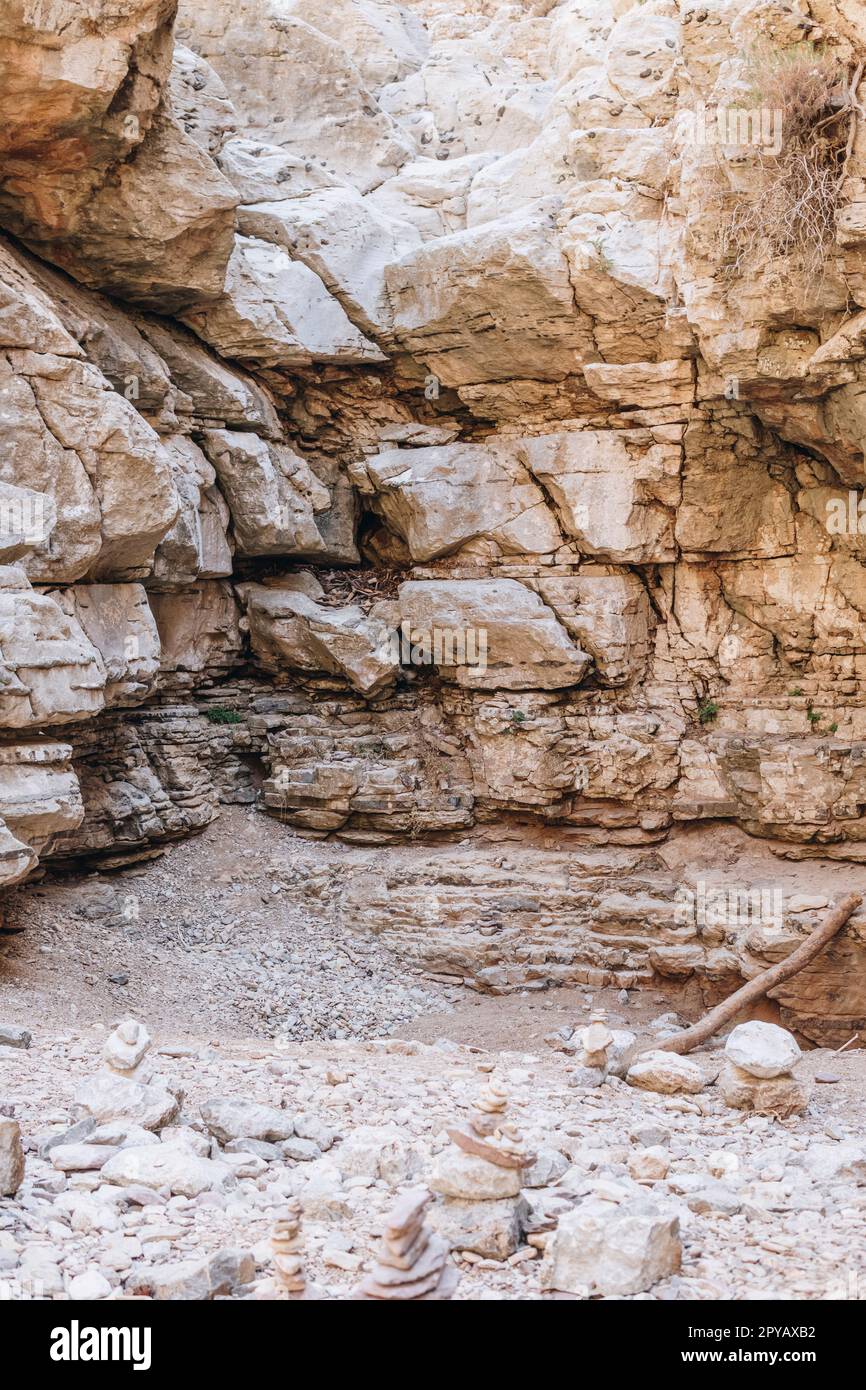 Plunge pool at the bottom of empty river valley inside of Jacob's ...