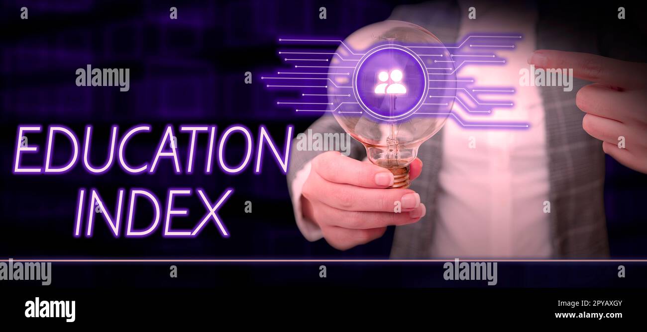 Writing displaying text Education Index. Business concept aiming to meet learning needs of all ...