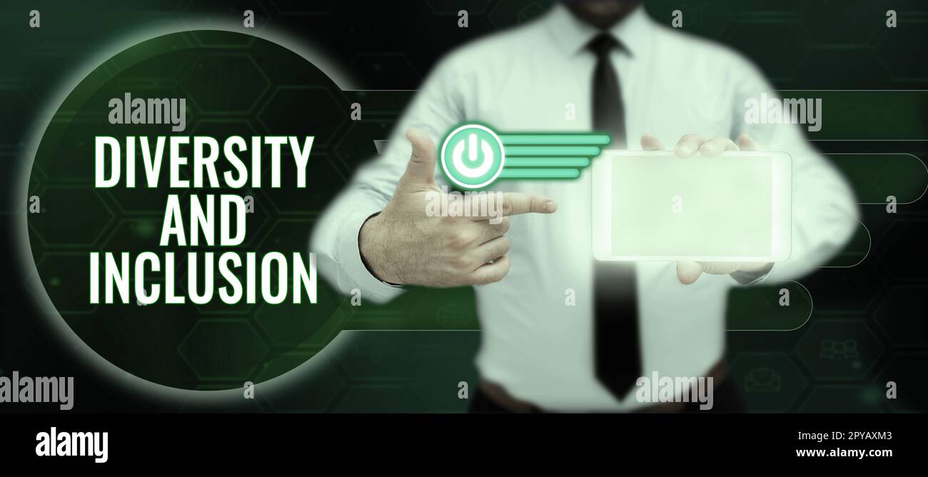 Conceptual display Diversity And Inclusion. Business approach range ...