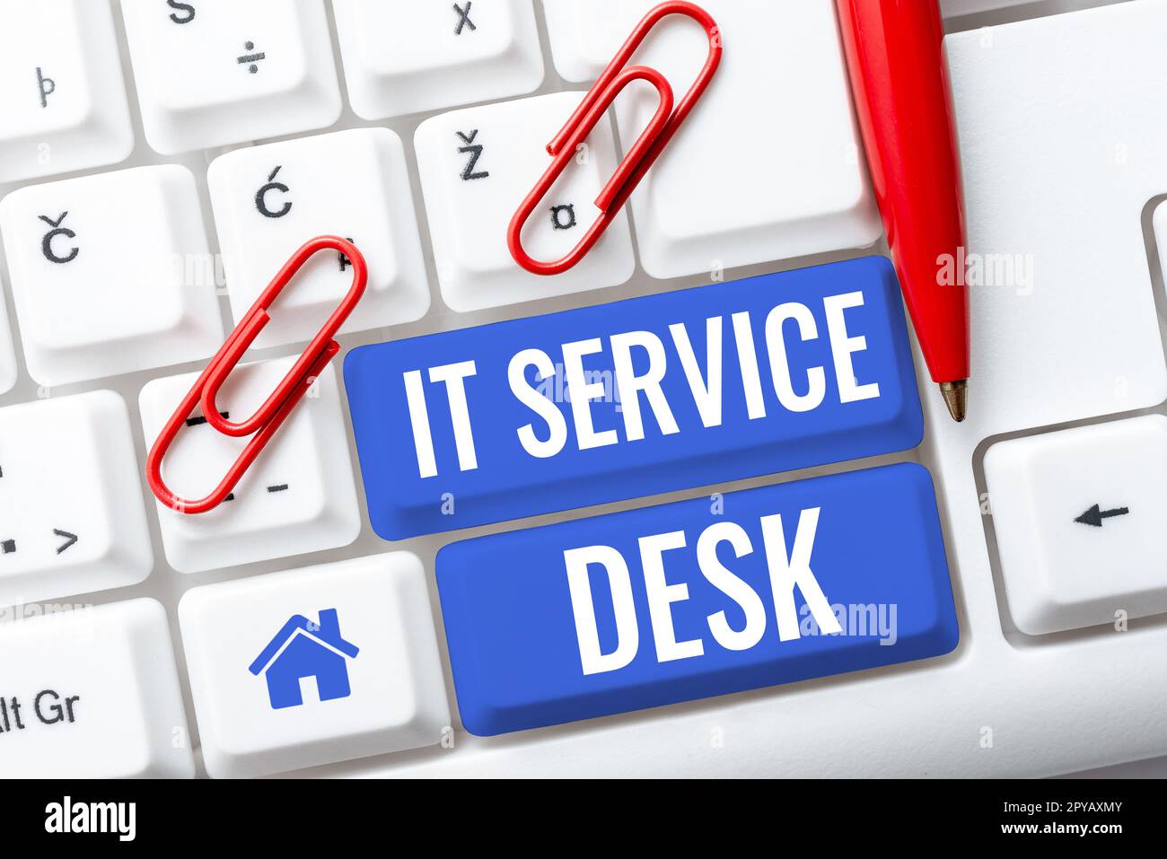 Sign displaying It Service Desk. Business showcase Technological ...