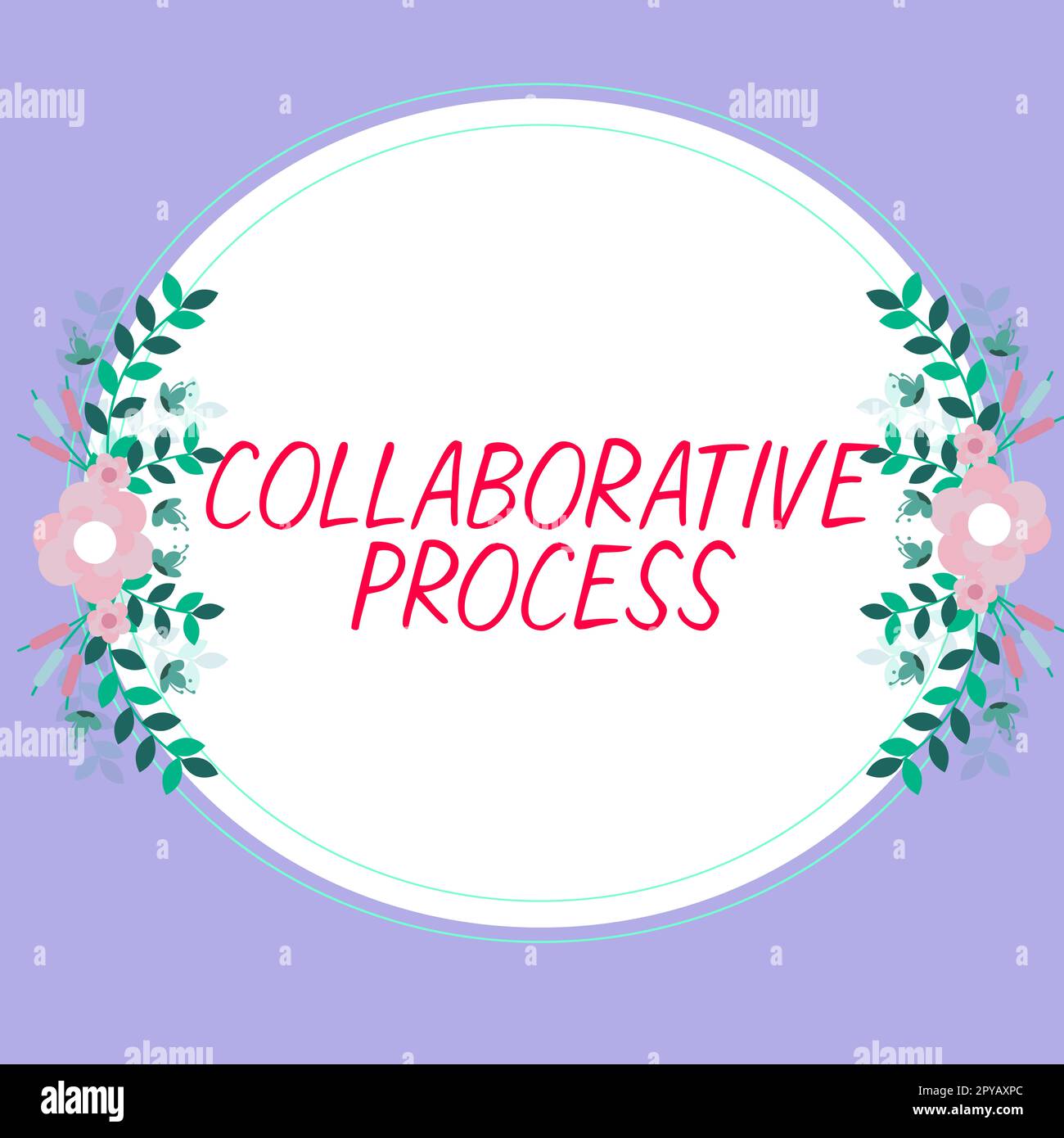 Sign displaying Collaborative Process. Concept meaning people and ...