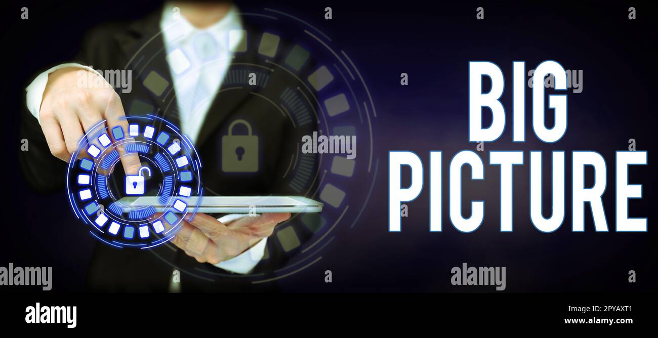 Inspiration showing sign Big Picture. Concept meaning most important ...