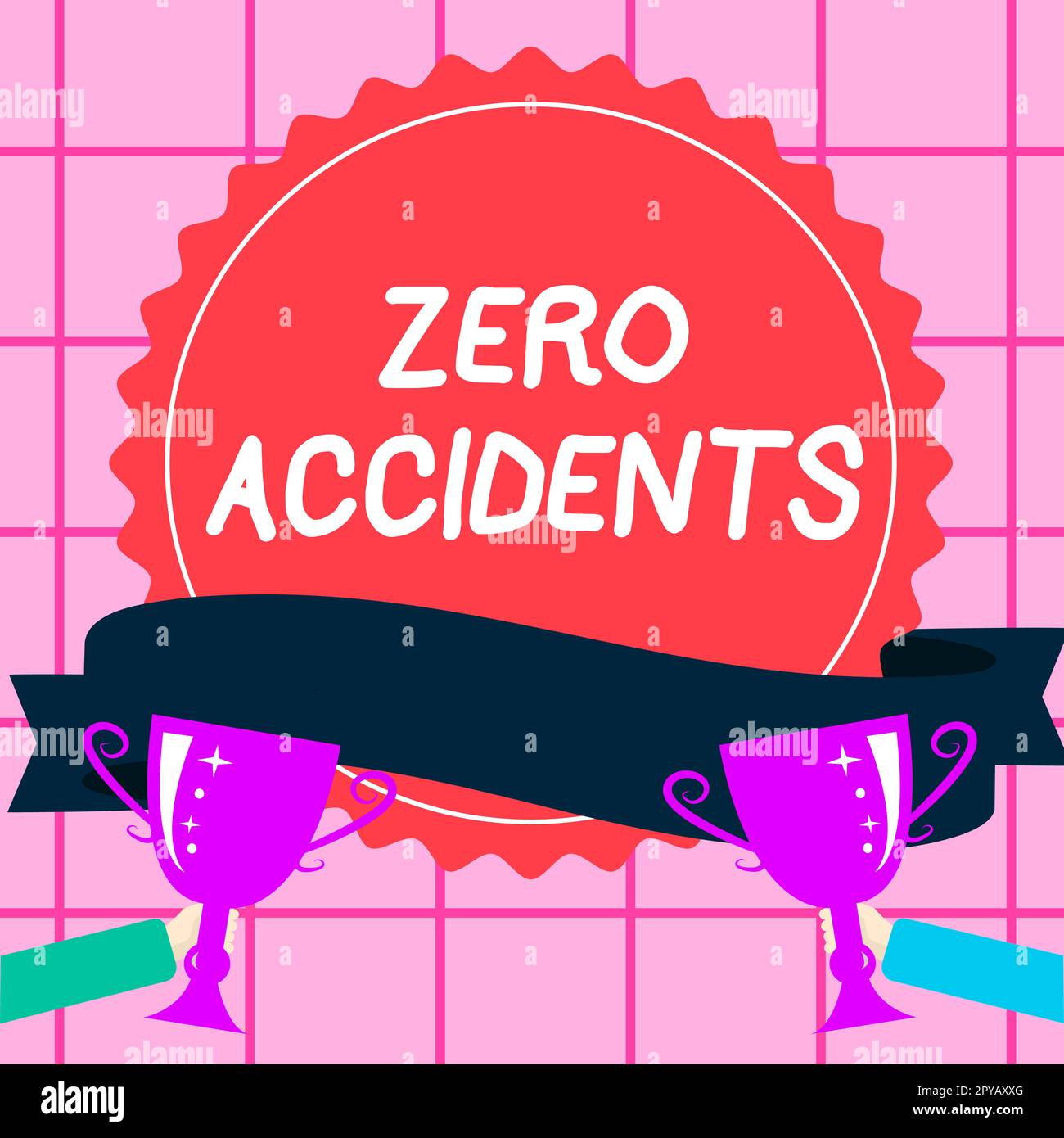 Text sign showing Zero Accidents. Business idea important strategy for ...
