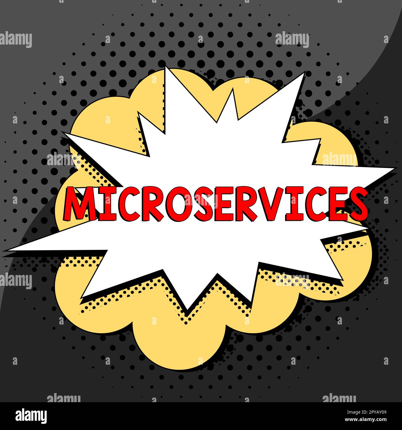 Conceptual display Microservices. Conceptual photo Software development ...