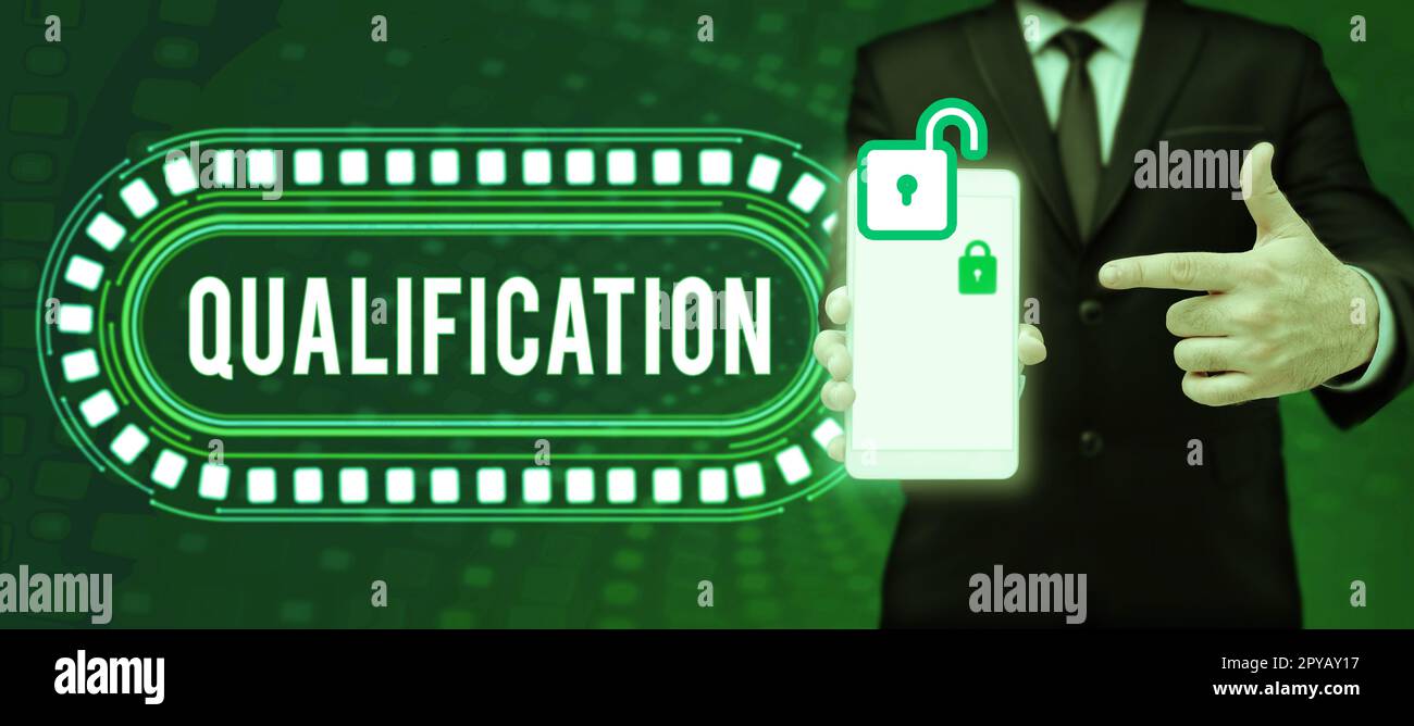 Conceptual display Qualification. Business concept Officially ...