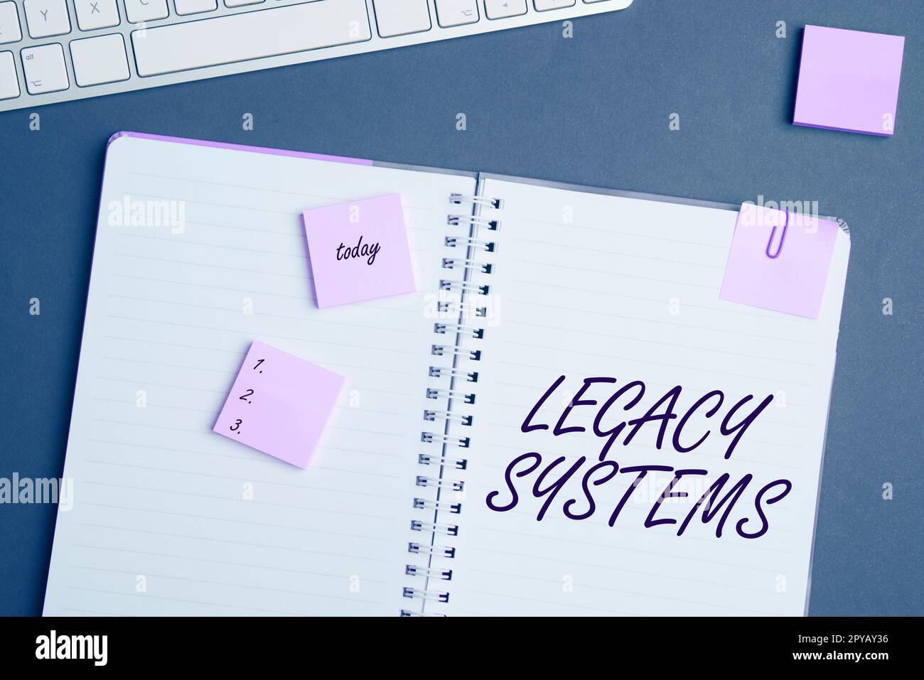 Hand writing sign Legacy Systems. Word for old method technology ...