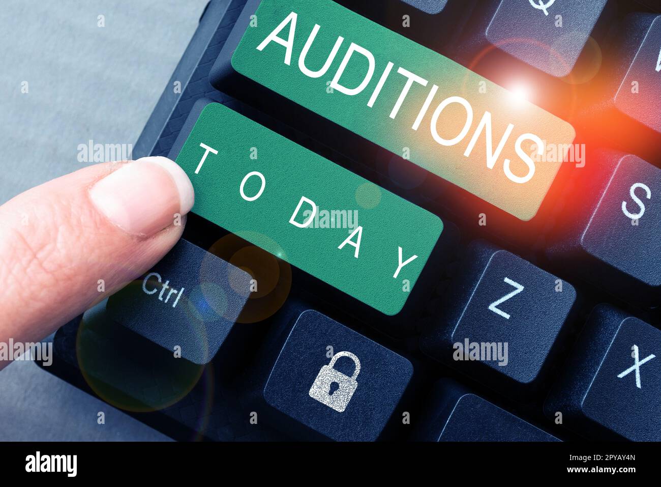 Text sign showing Auditions. Business idea a trial performance to ...