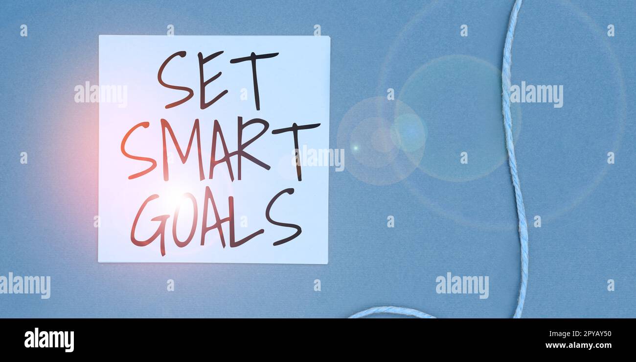 Conceptual caption Set Smart Goals. Business idea Establish achievable ... Conceptual caption Set Smart Goals. Business idea Establish achievable ...