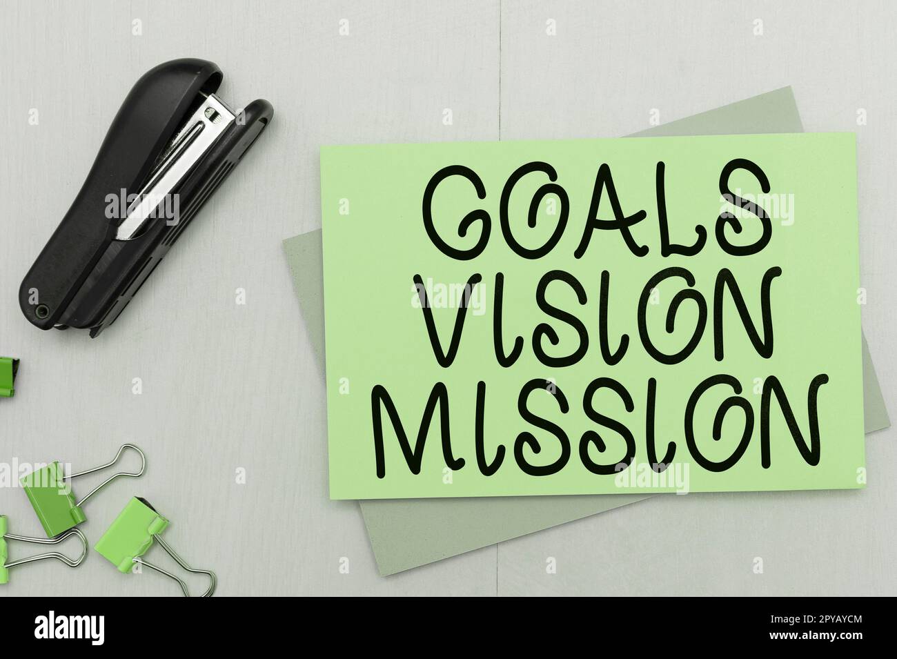 Sign displaying Goals Vision Mission. Word for practical planning ...