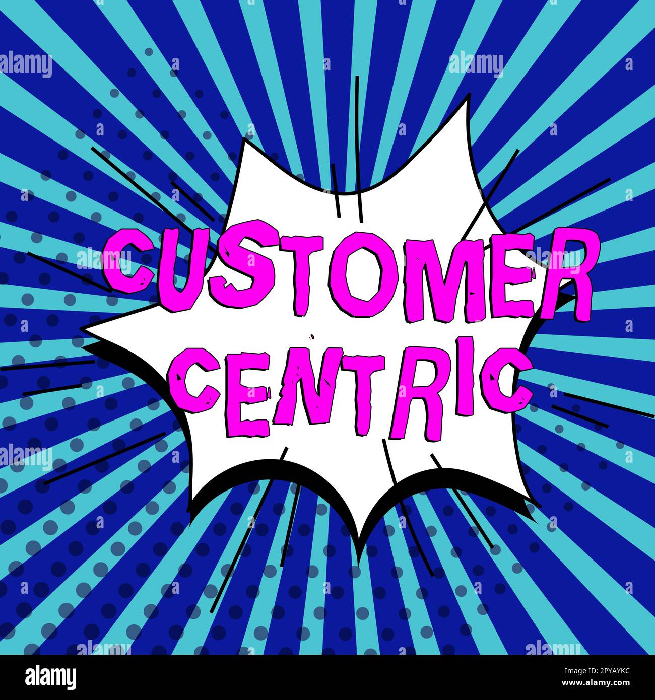 Hand writing sign Customer Centric. Business concept process of looking ...