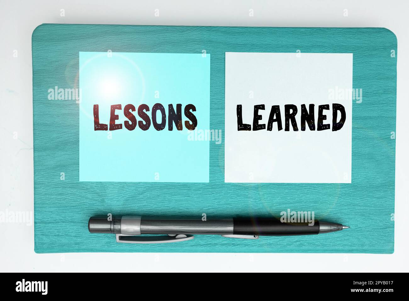 Sign displaying Lessons Learned. Business showcase Promote share and use knowledge derived from ...