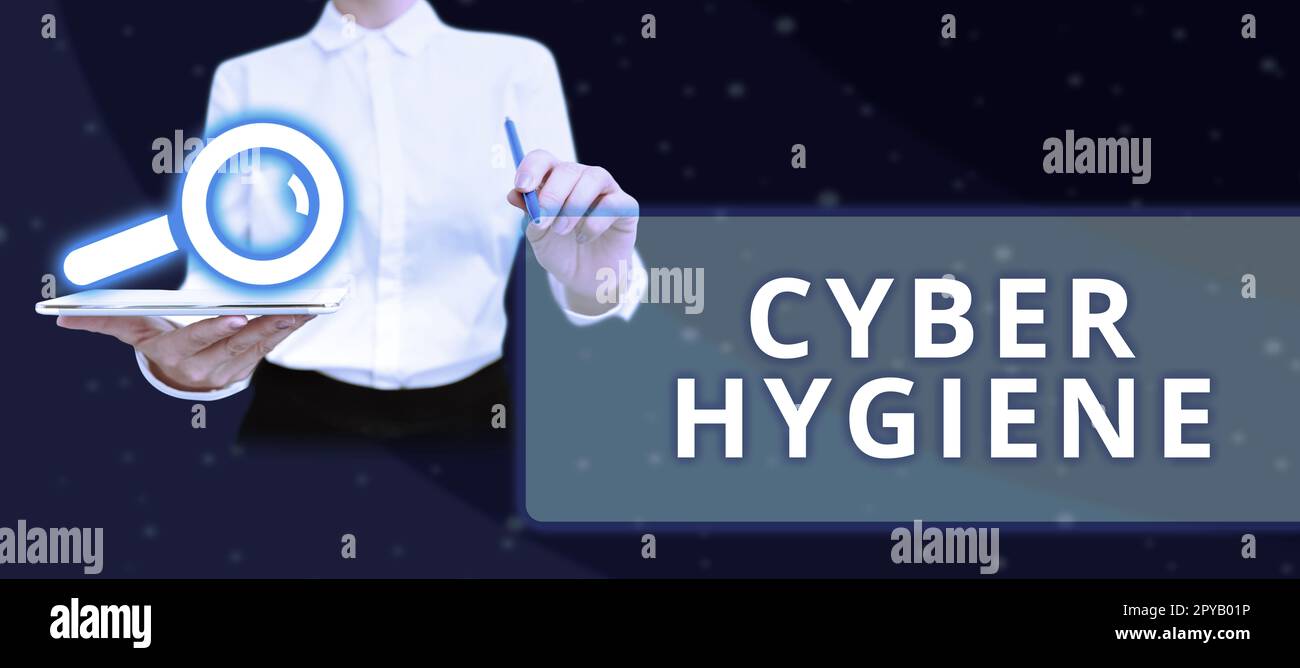Conceptual display Cyber Hygiene. Business idea steps that computer ...