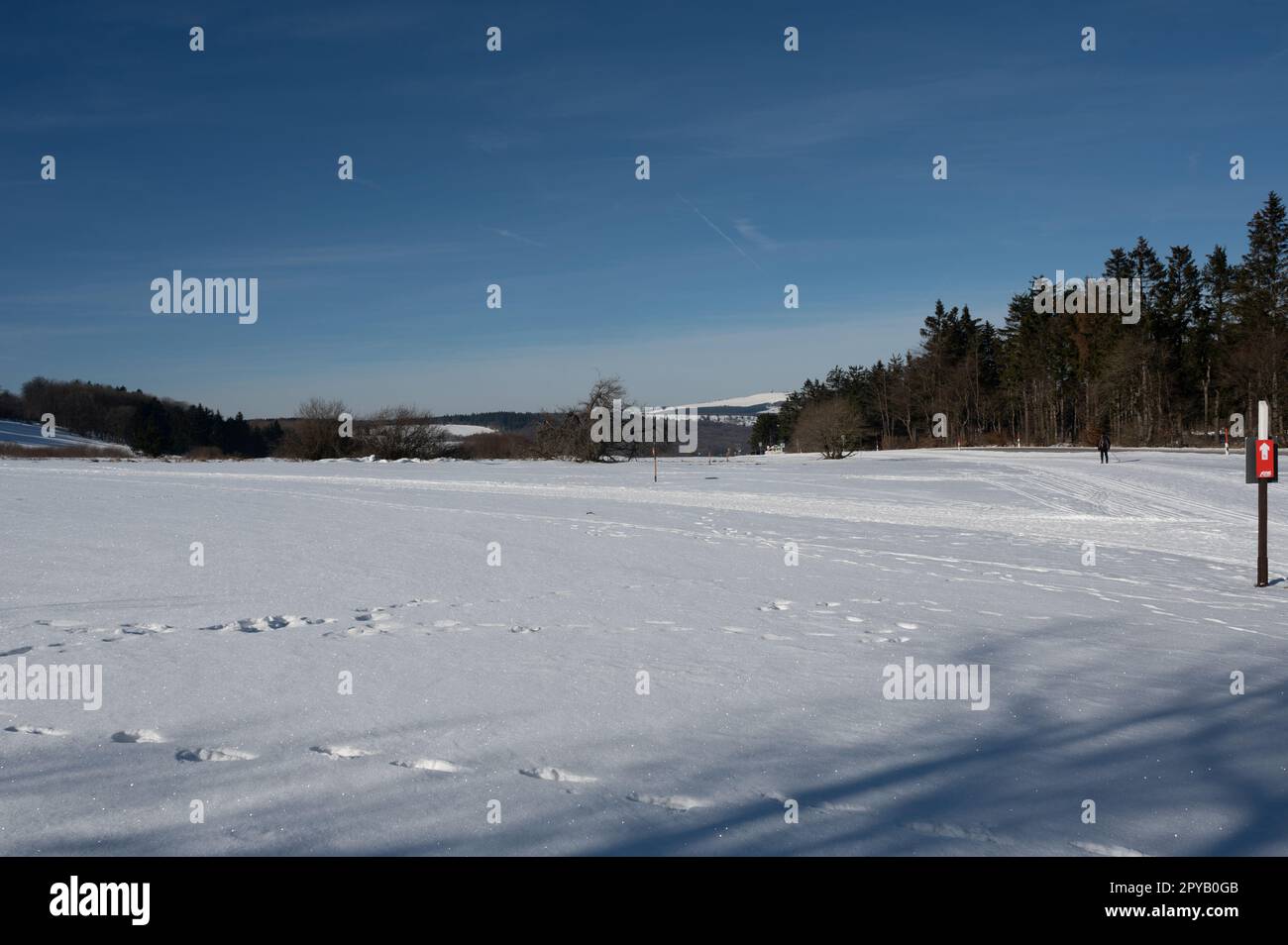 Winter landscape with lots of snow and trees Stock Photo - Alamy