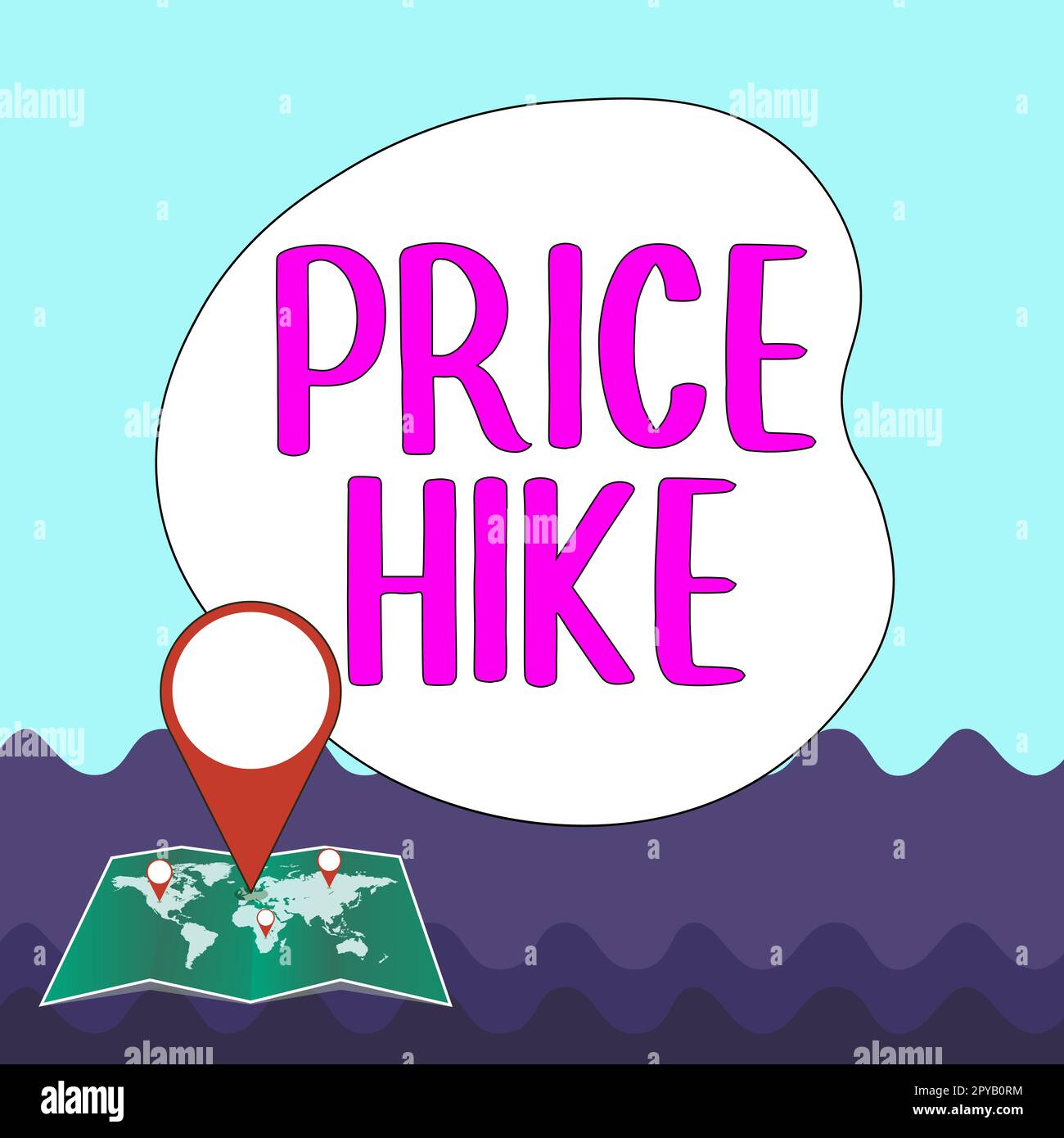 Conceptual display Price Hike. Concept meaning sum of values that ...