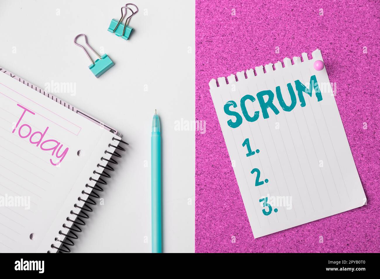 Conceptual caption Scrum. Business overview handwriting as distinct from print written ...