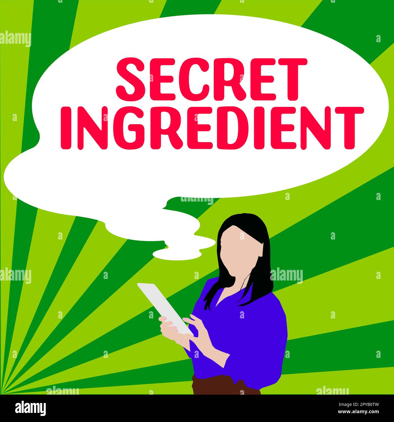 Hand writing sign Secret Ingredient. Concept meaning special technique ...