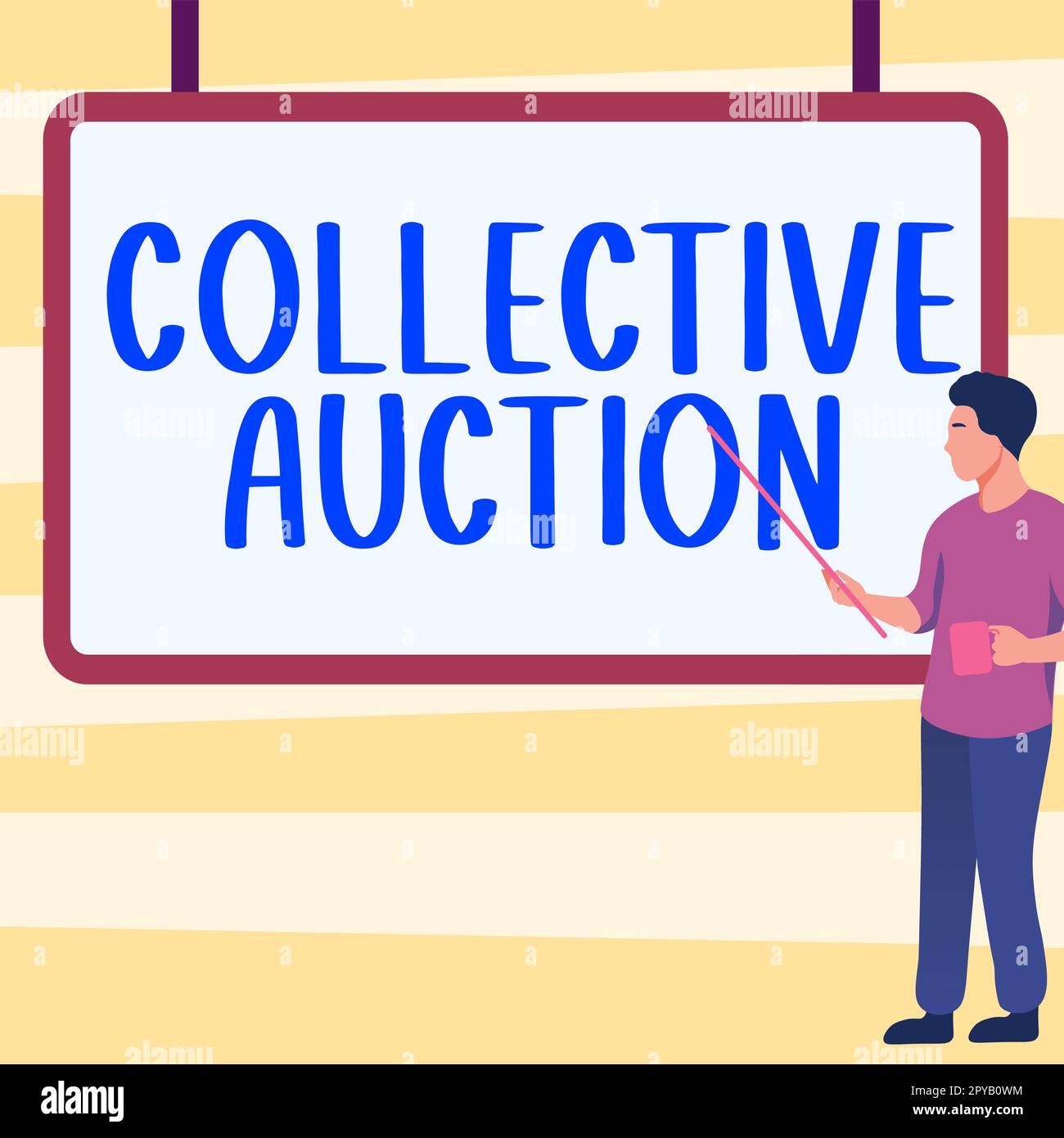 Text showing inspiration Collective Auction. Business idea Gathering ...