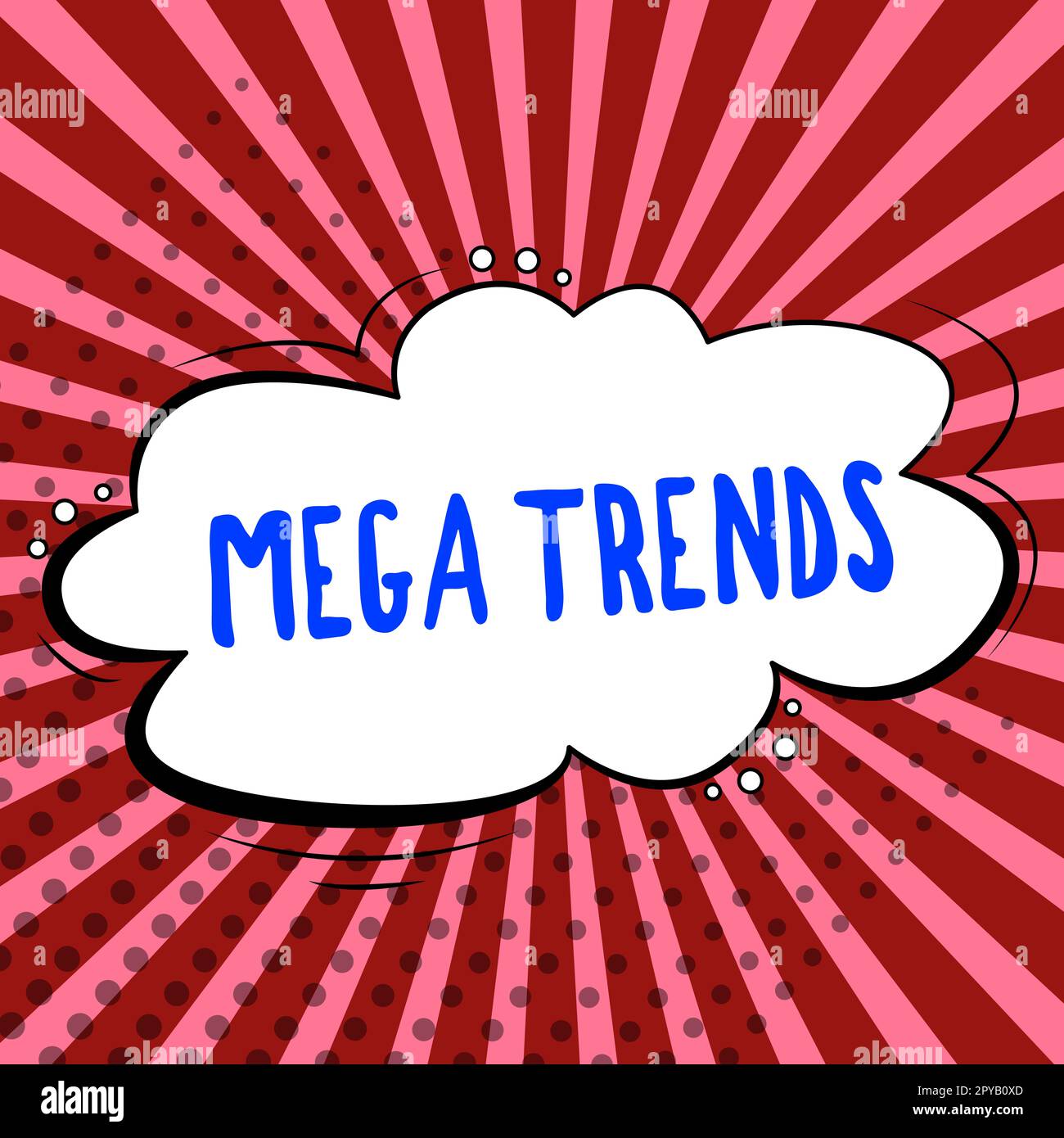 Sign displaying Mega Trends. Word Written on powerful phenomena ...