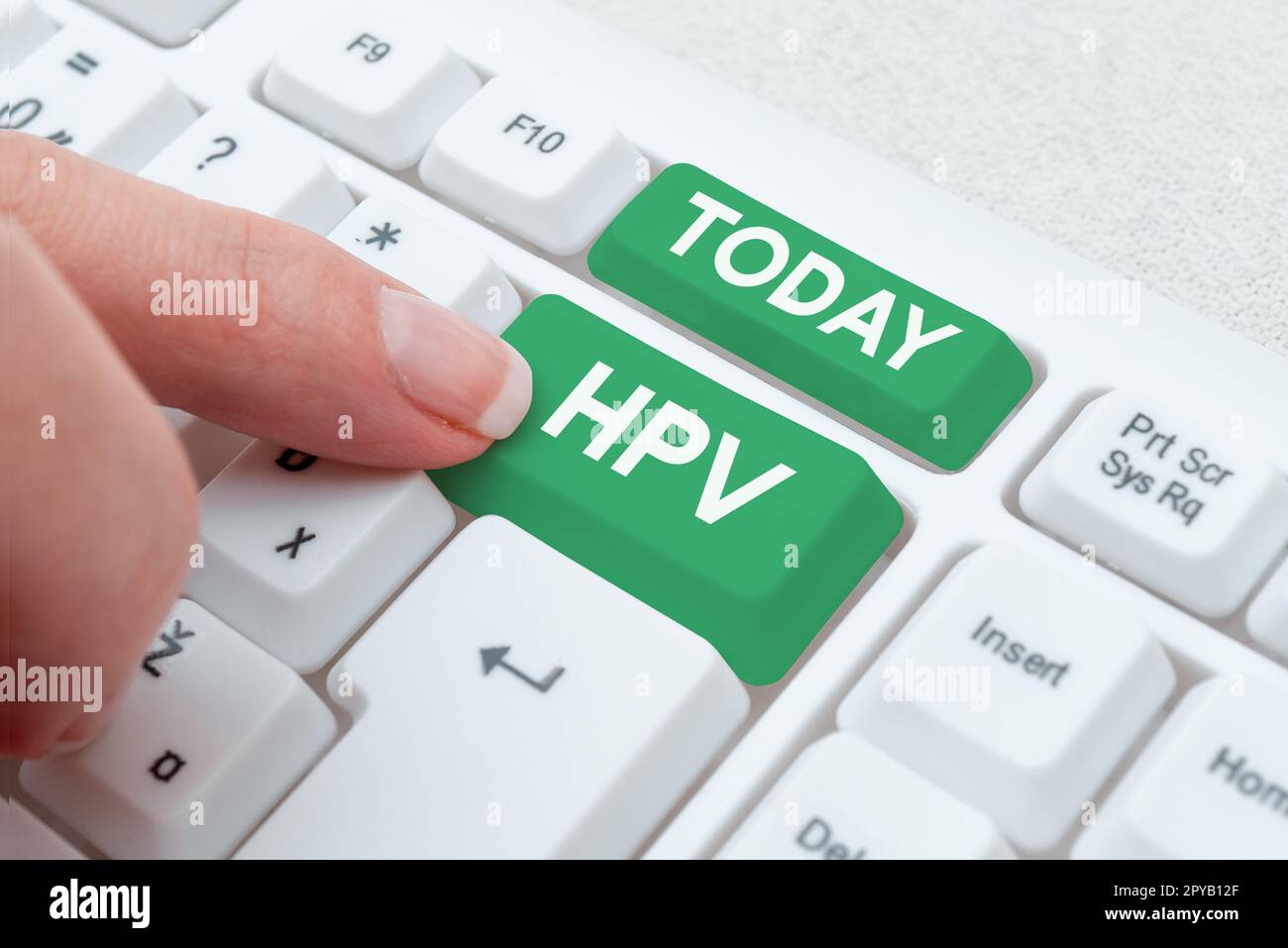Hand writing sign Hpv. Concept meaning Group of viruses that affect ...