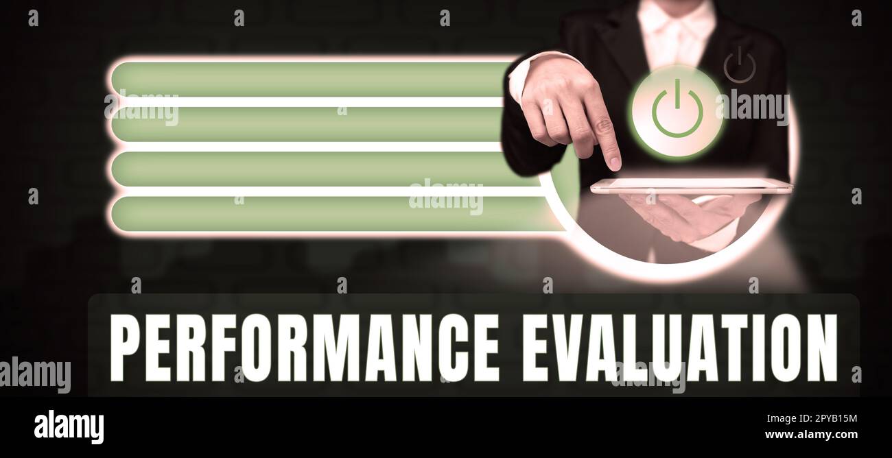 Conceptual display Performance Evaluation. Business concept the ...