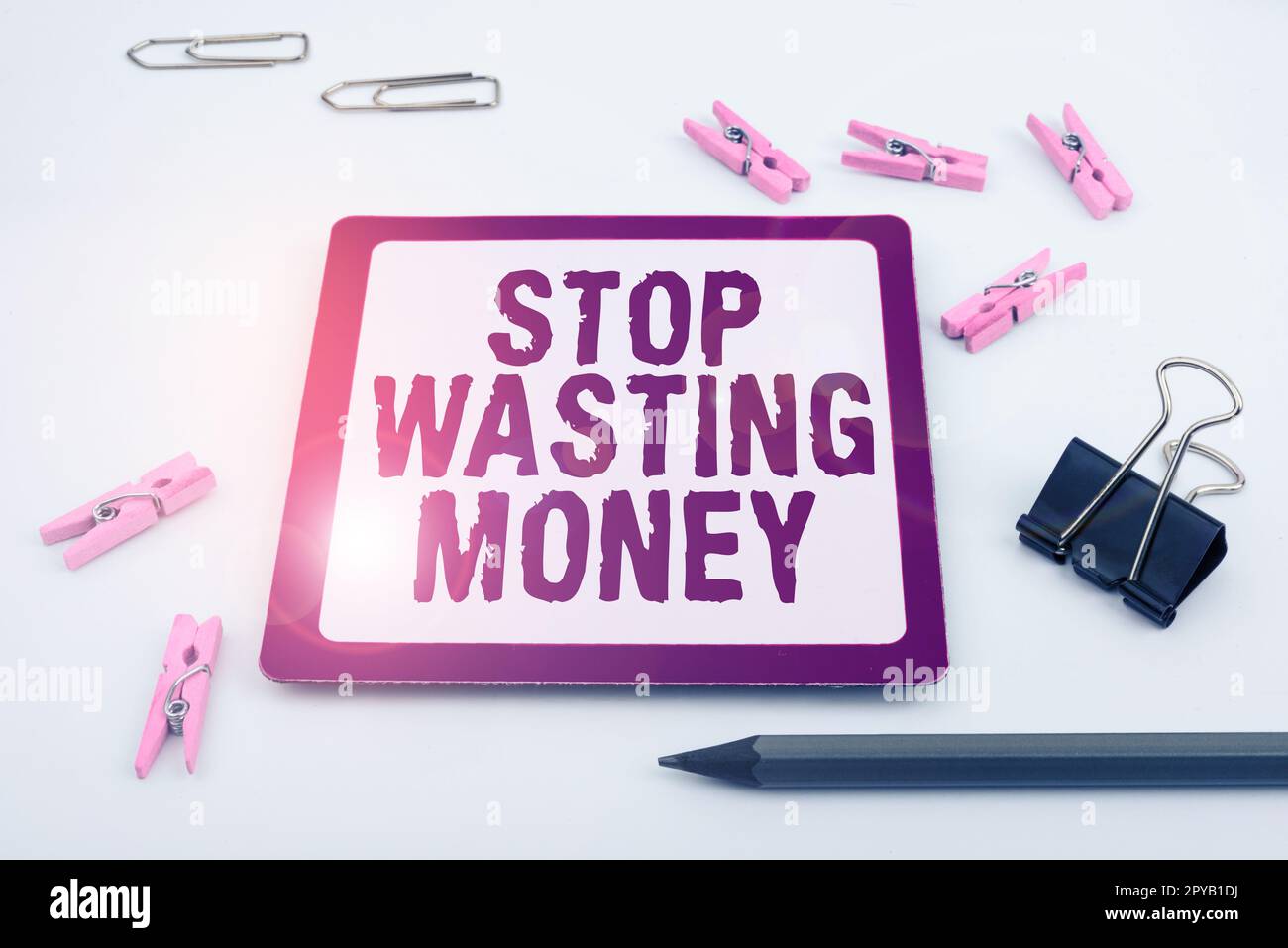 Inspiration showing sign Stop Wasting Money. Internet Concept advicing ...
