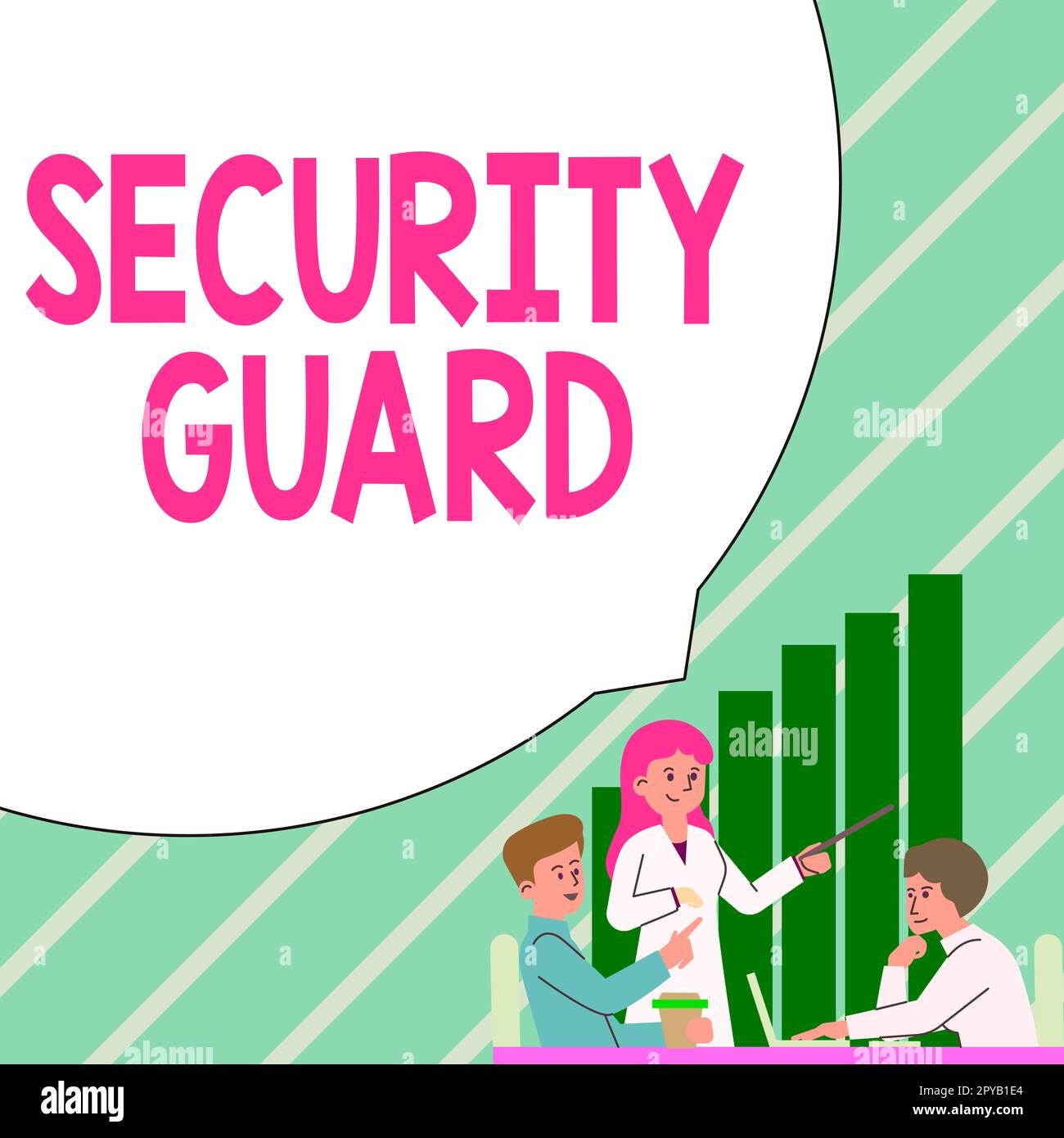 Writing displaying text Security Guard. Business idea tools used to ...