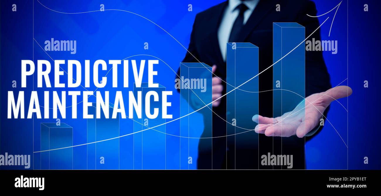 Conceptual display Predictive Maintenance. Business approach Predict ...