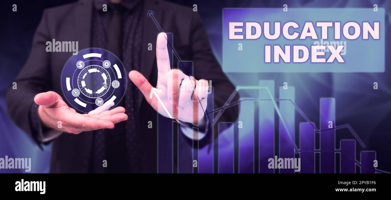 Inspiration showing sign Education Index. Business concept aiming to meet learning needs of all ...