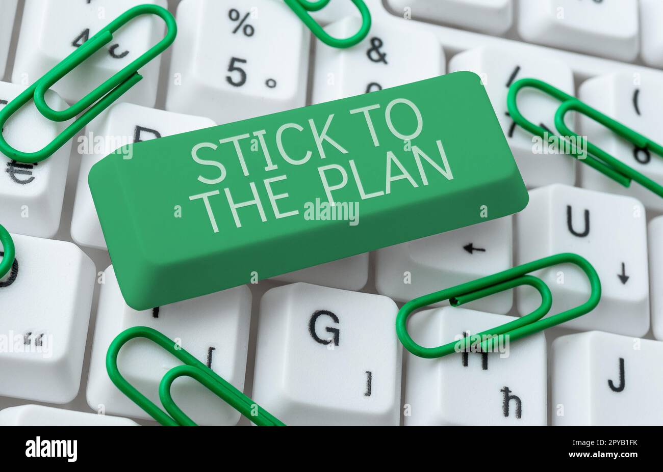 Hand writing sign Stick To The Plan. Business overview To adhere to ...