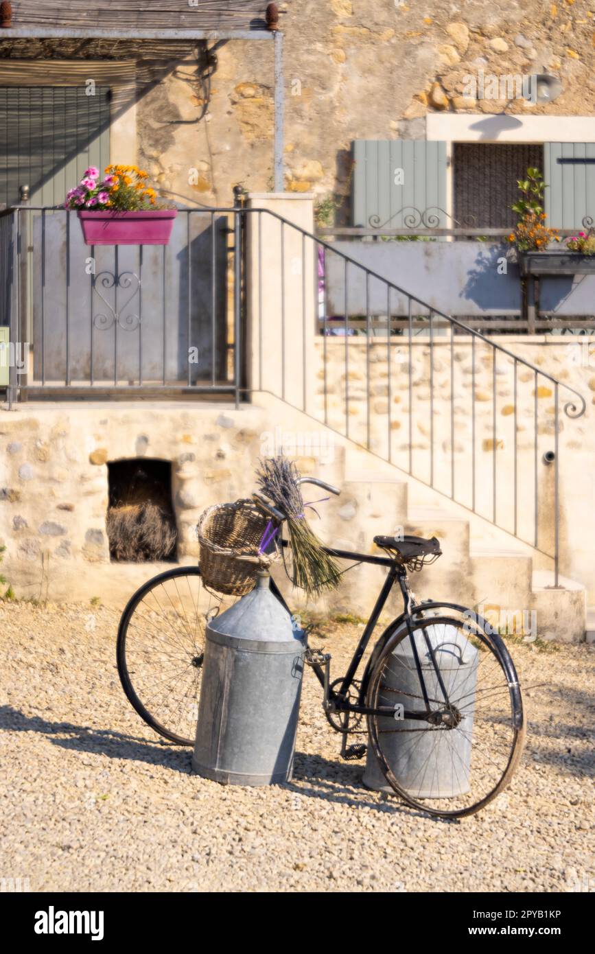 still life with bicycle in Provence, France Stock Photo - Alamy