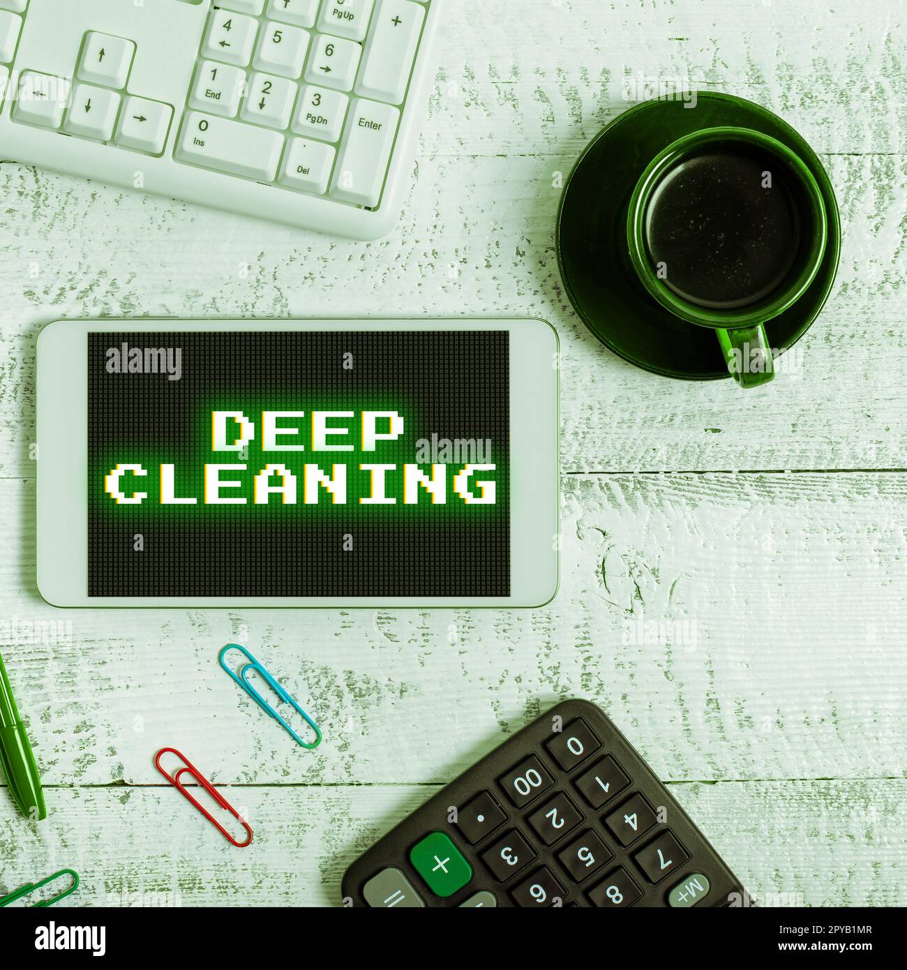 Inspiration showing sign Deep Cleaning. Conceptual photo an act of ...