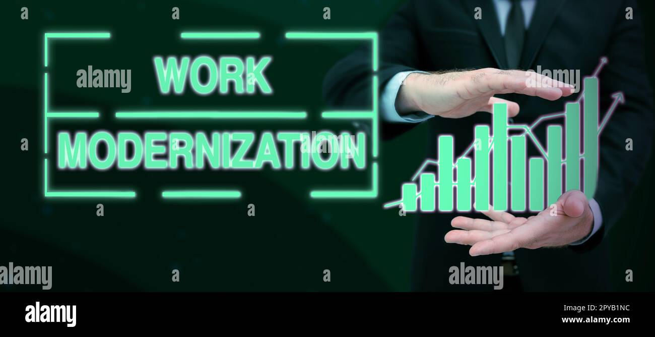 Inspiration showing sign Work Modernization. Business approach changing ...