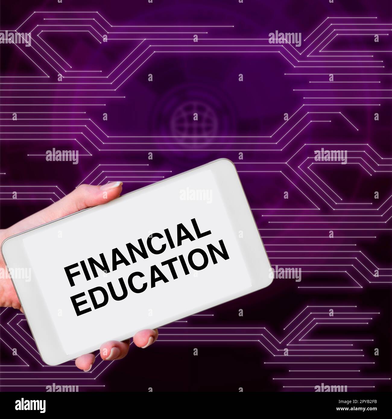 Text caption presenting Financial Education. Word for Understanding ...