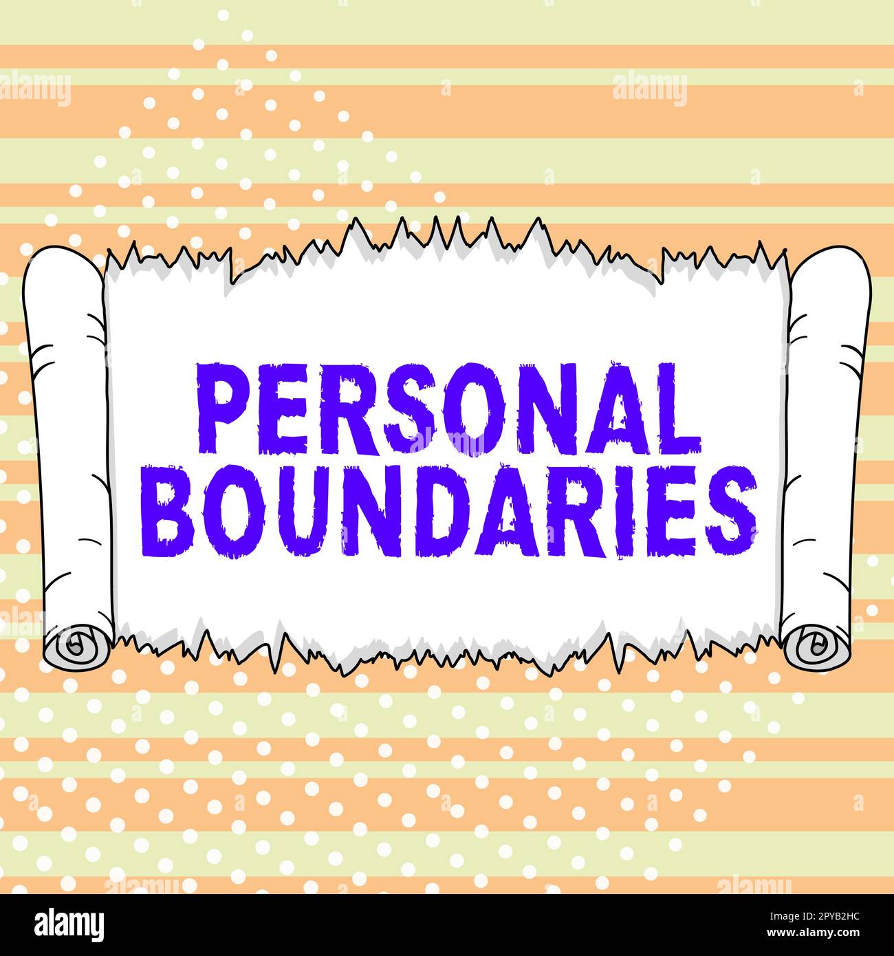 Inspiration showing sign Personal Boundaries. Word Written on something ...