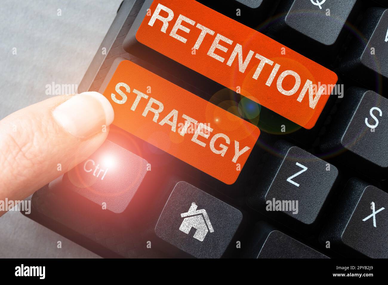 Hand writing sign Retention Strategy. Business concept activities to ...