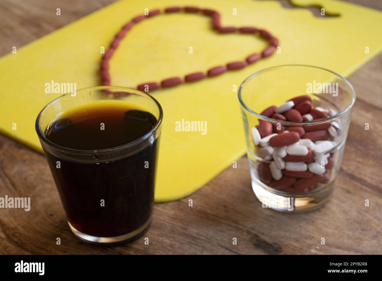 drinks and heart health Stock Photo - Alamy