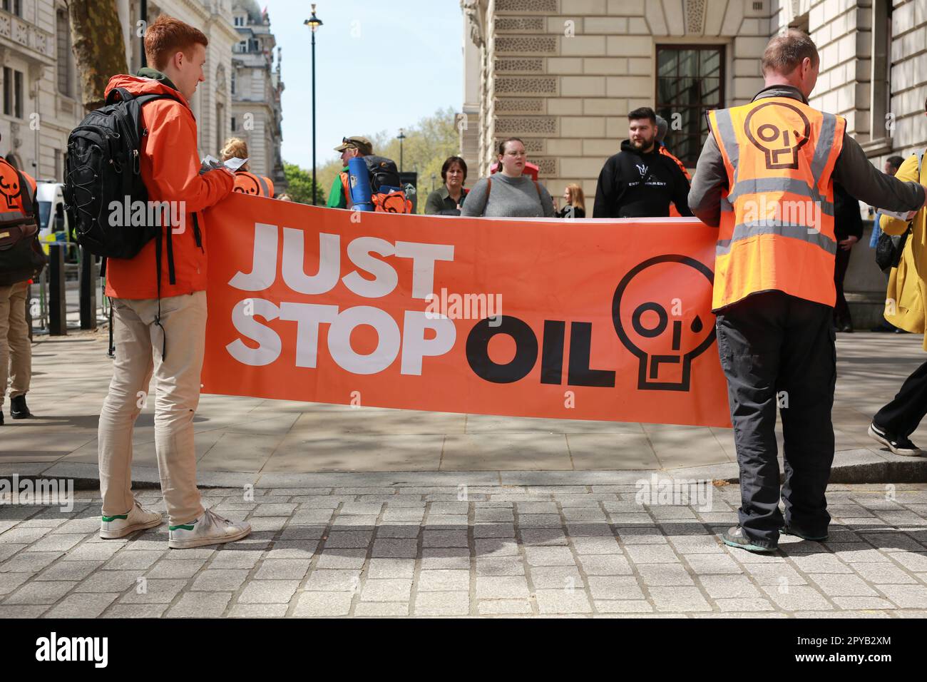 London, UK. 03 May 2023. Just Stop Oil Protest. Police arrest Just Stop ...