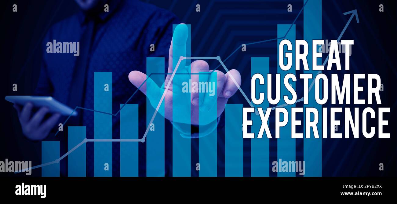 Conceptual display Great Customer Experience. Word Written on ...