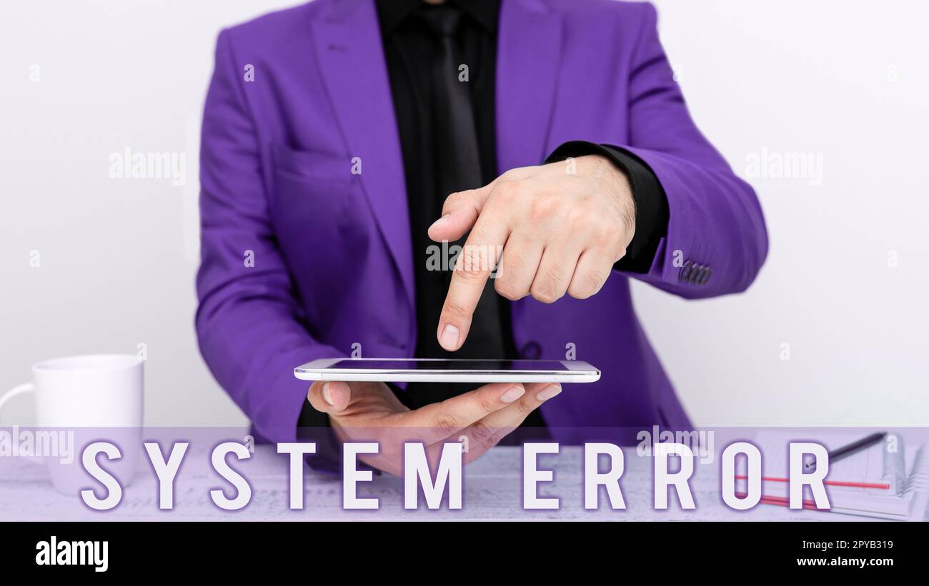 Handwriting text system error hi-res stock photography and images - Alamy