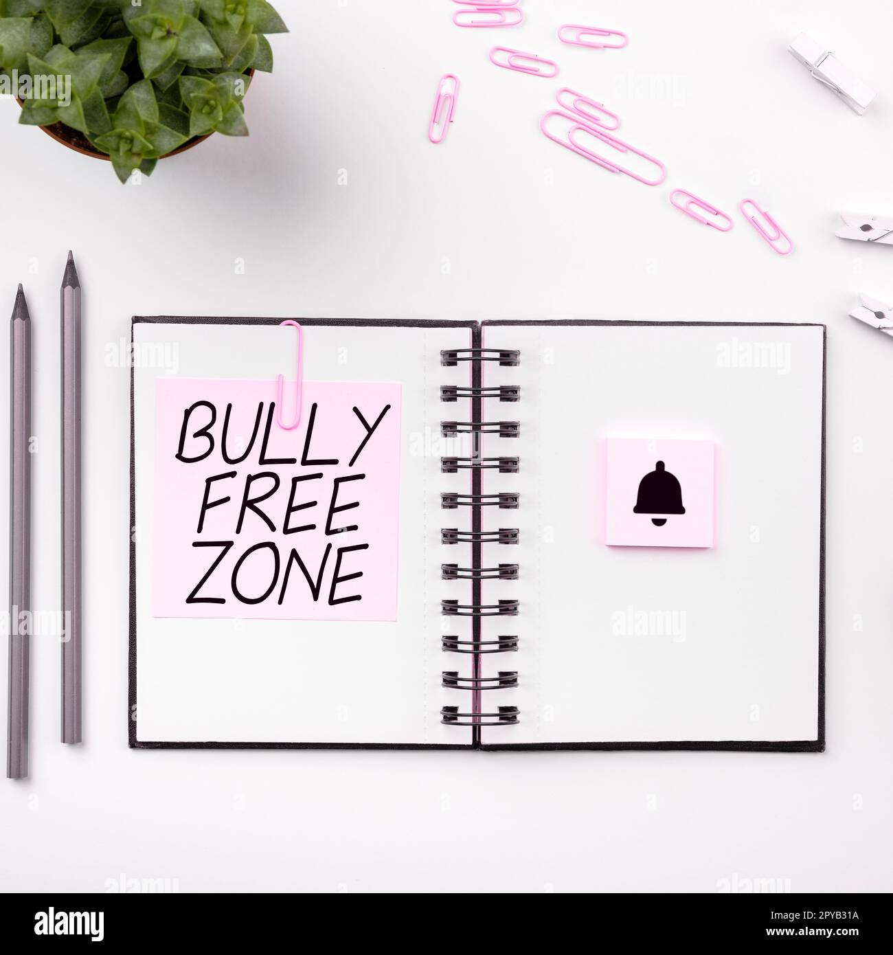 Inspiration showing sign Bully Free Zone. Conceptual photo Be ...