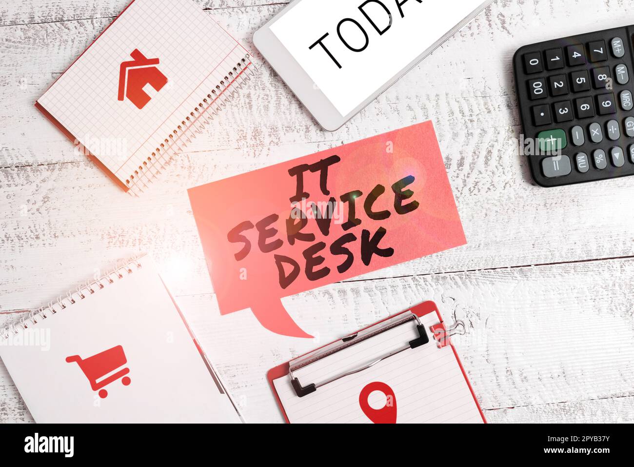 Sign displaying It Service Desk. Business approach Technological ...