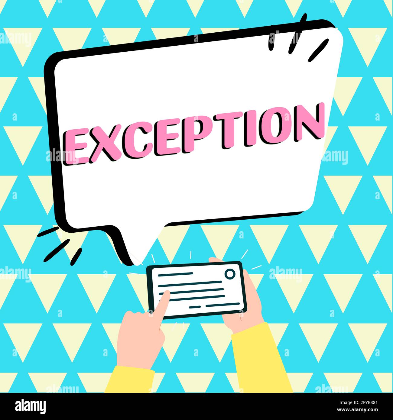 Text showing inspiration Exception. Business showcase person or thing ...
