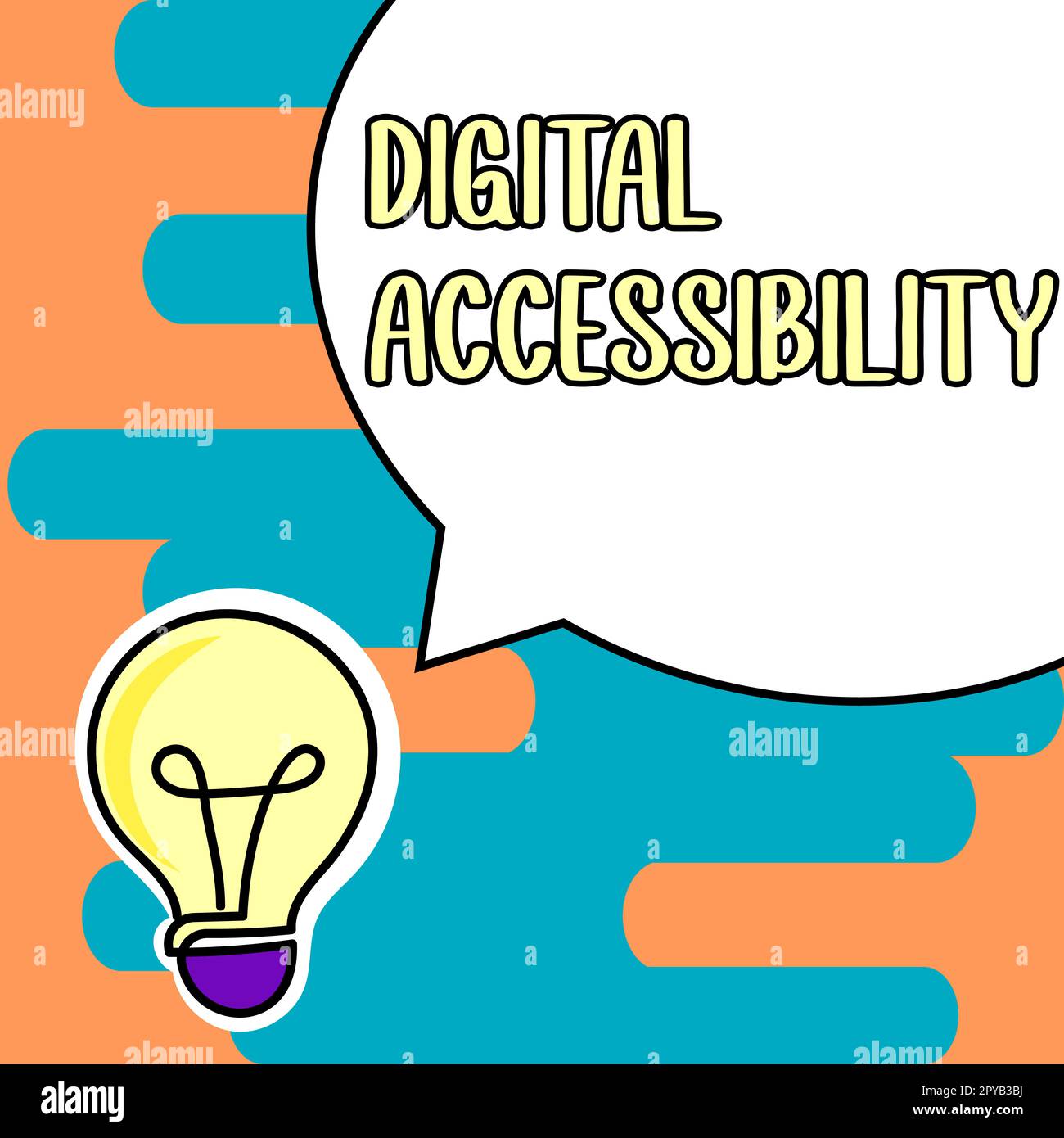 Text showing inspiration Digital Accessibility. Word for electronic ...