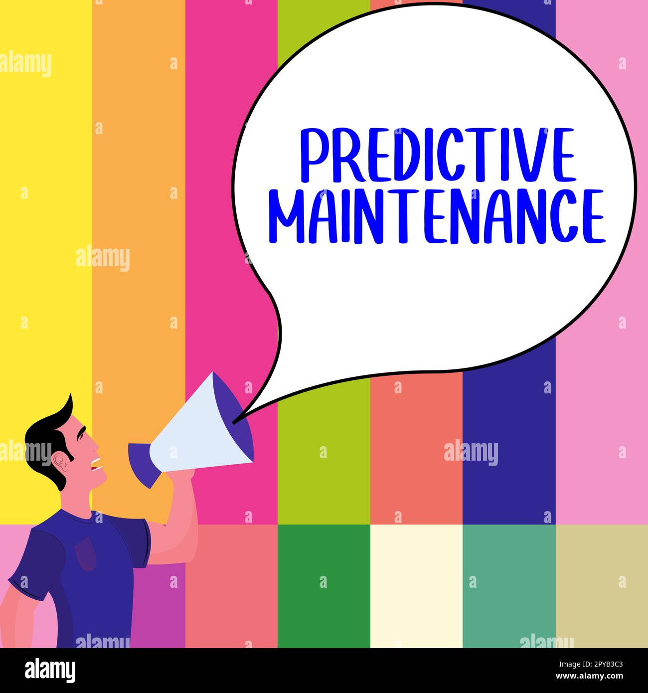 Hand writing sign Predictive Maintenance. Internet Concept Predict when ...